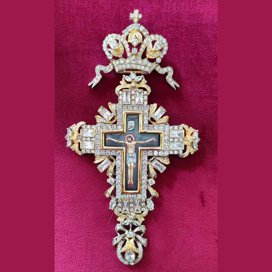 Exquisite Handmade Pectoral Cross - Byzantine Art