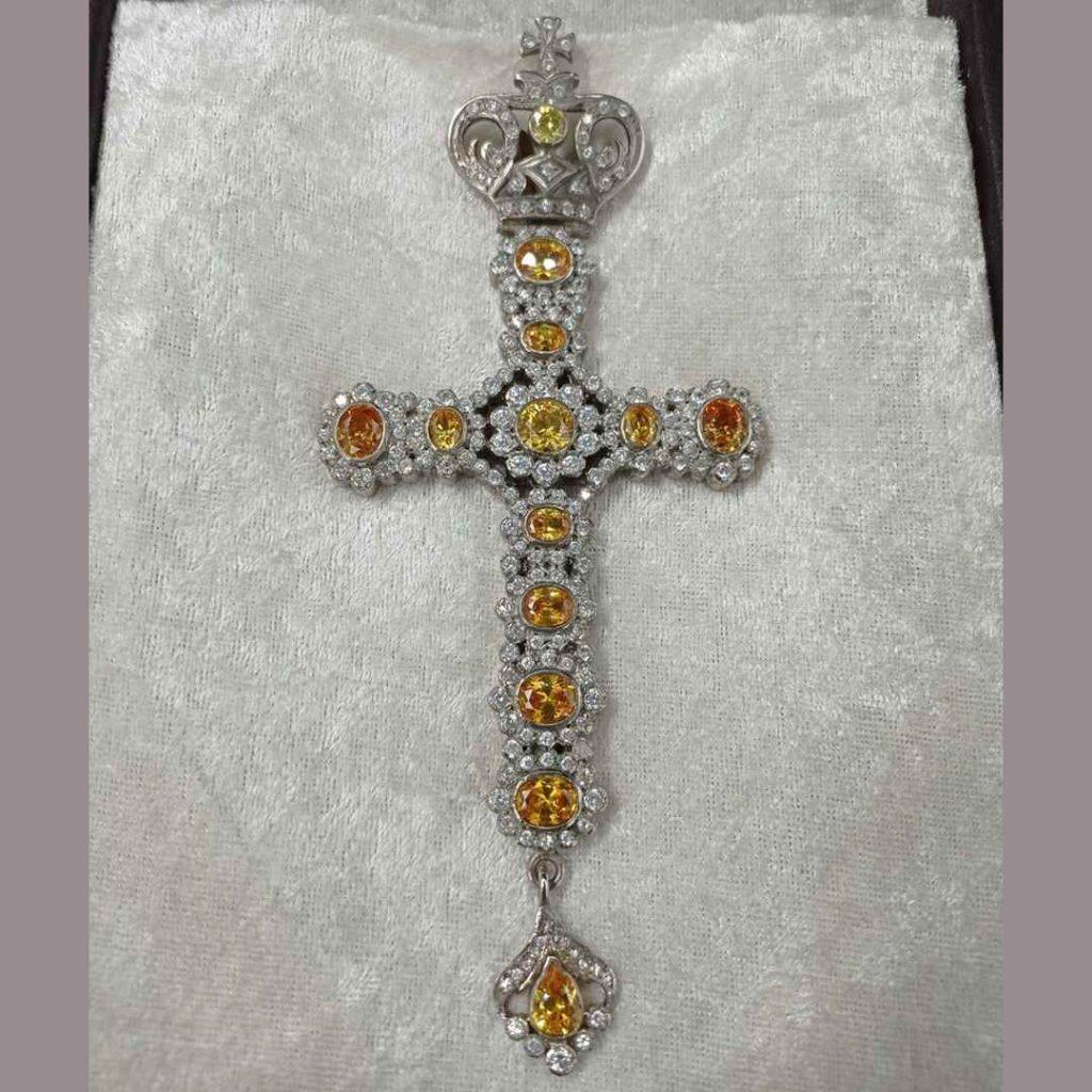 Handmade Pectoral Cross - Old patriarch design from Konstantinoupoli ...