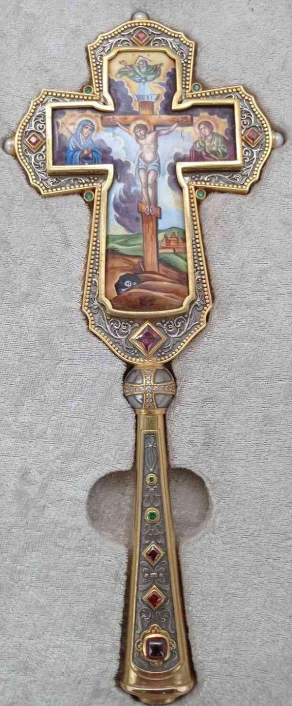 Byzantine Handmade Blessing Cross-000310 - Byzantine Art
