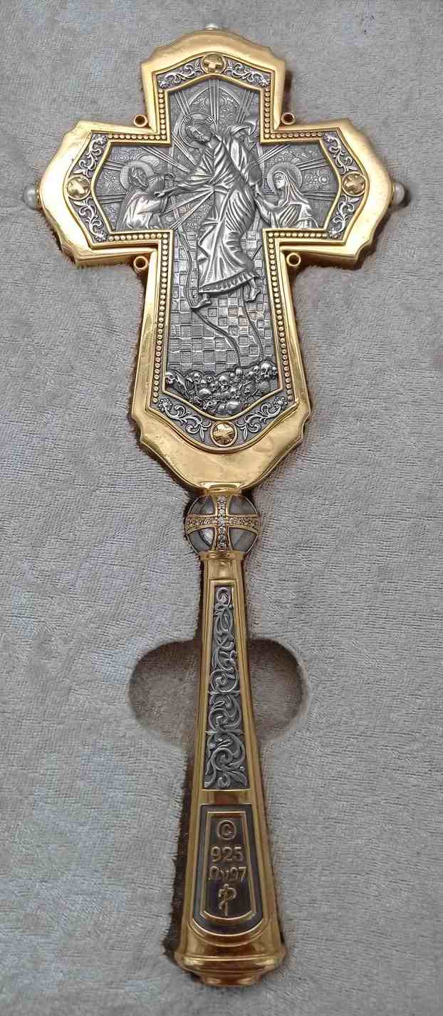 Byzantine Handmade Blessing Cross-000310 - Byzantine Art