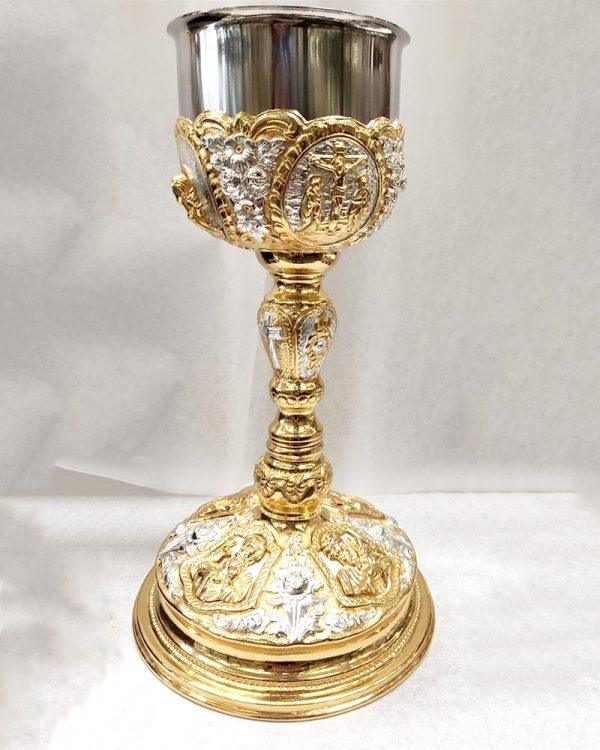 Elegant Handcrafted Chalice Set - Byzantine Art