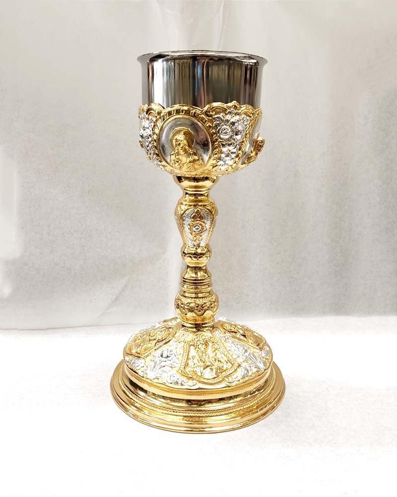 Elegant Handcrafted Chalice Set - Byzantine Art